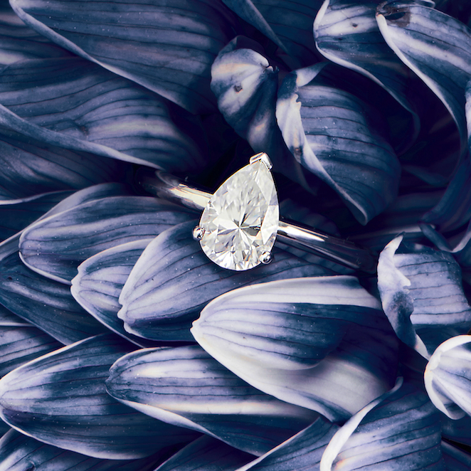 3 Claw Pear Solitaire – Windfall Jewellery